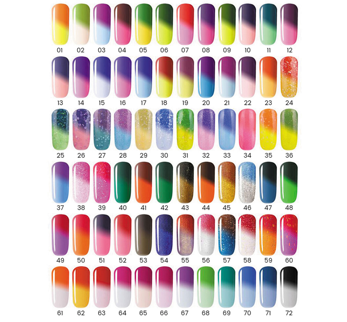 Nail Art Gel Color Chart | Mobray Gel